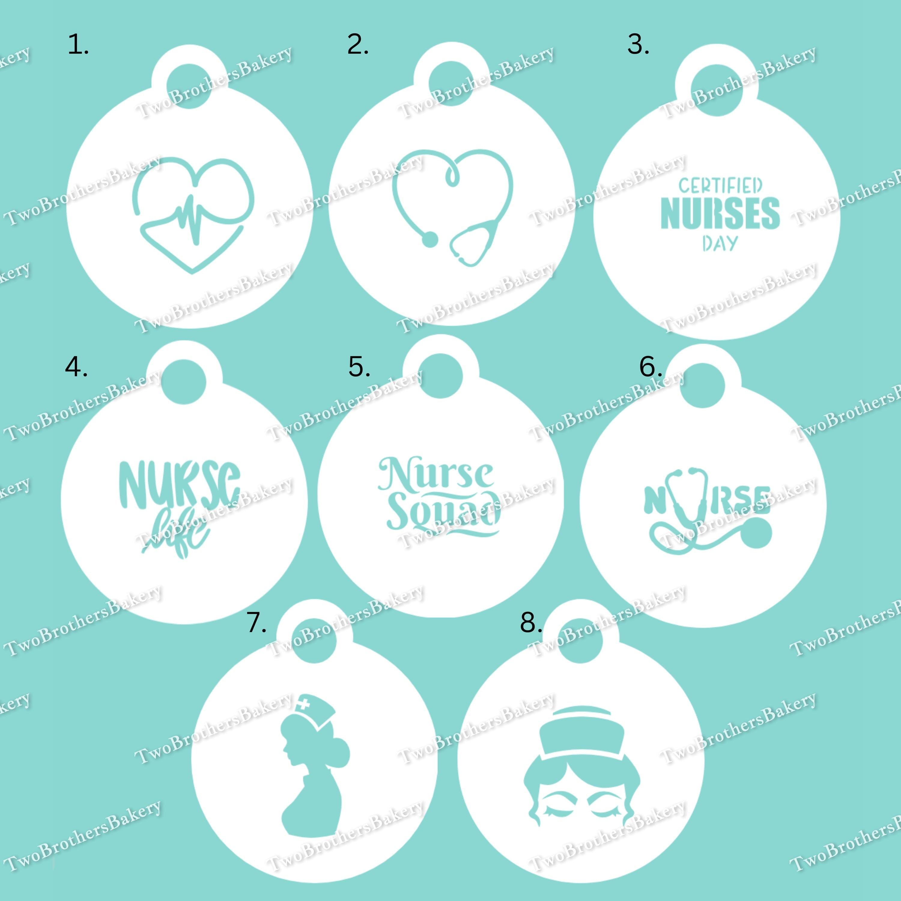 Nurse Appreciation Themed Stencils, Medical Stencils – TwoBrothersBakery