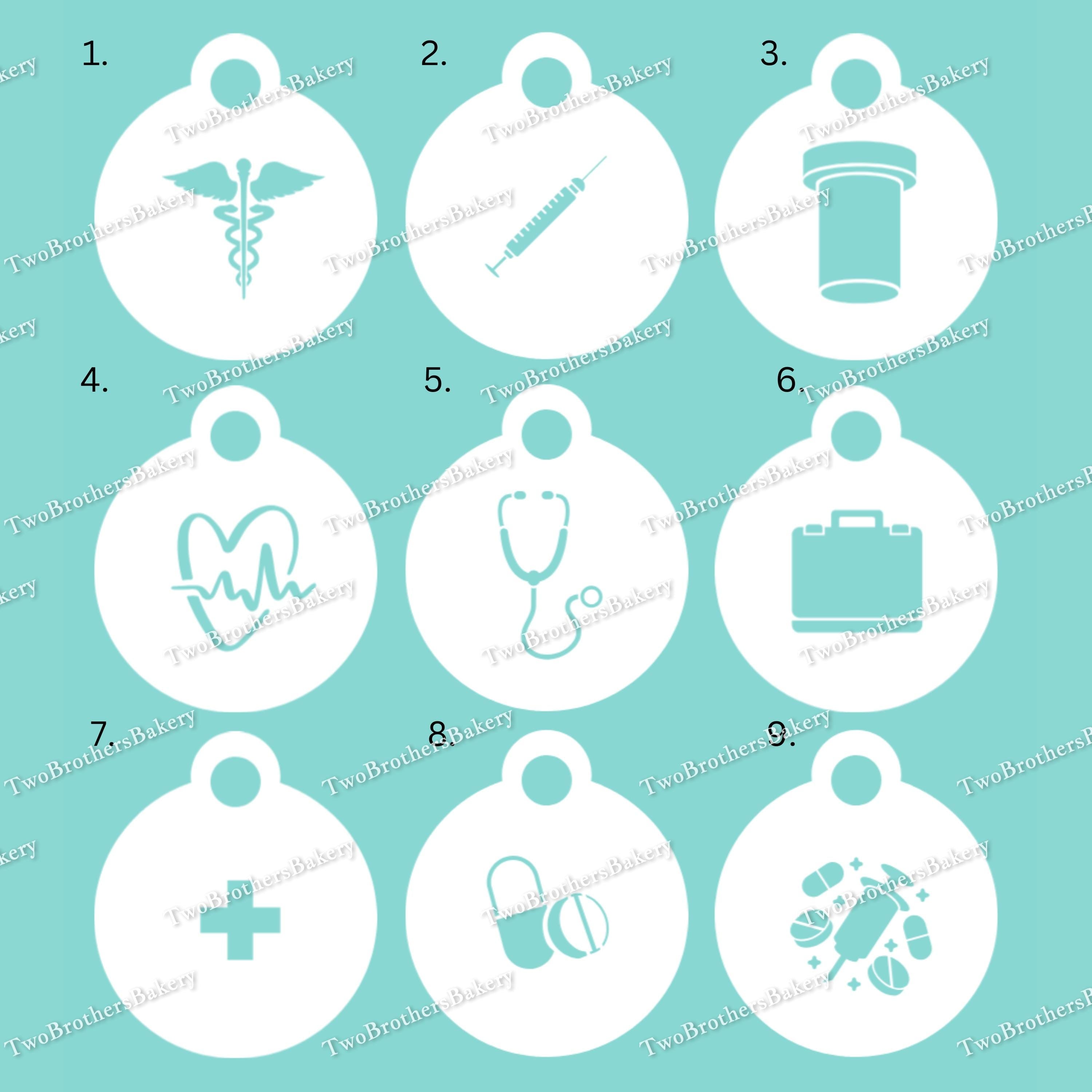 Medical Themed Stencils, Medical Insignia Stencil – TwoBrothersBakery