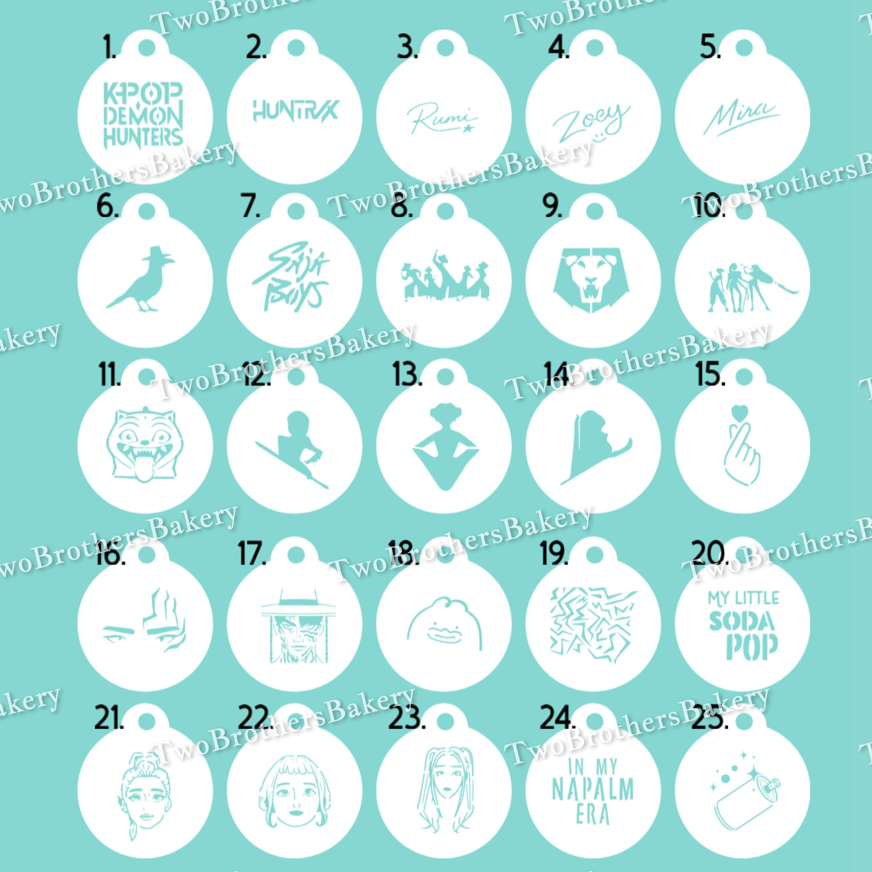 Kpop Stencils, Huntrx Stencils, Saja Boys, Ramen, Demon Hunters, Rumi ...